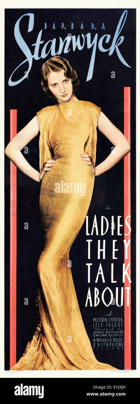 Ladies They Talk About - Movie Poster Stock Photo - Alamy