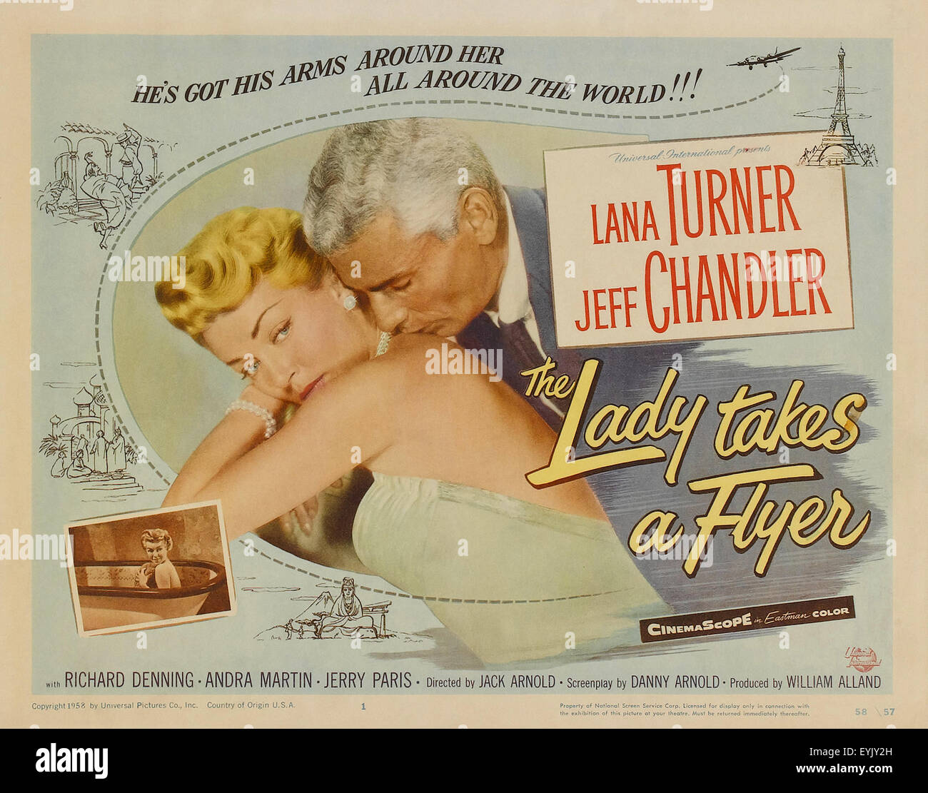The lady takes a flyer lana turner movie poster hi-res stock ...