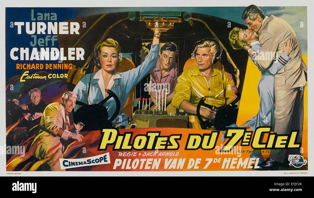 The lady takes a flyer lana turner movie poster hi-res stock ...