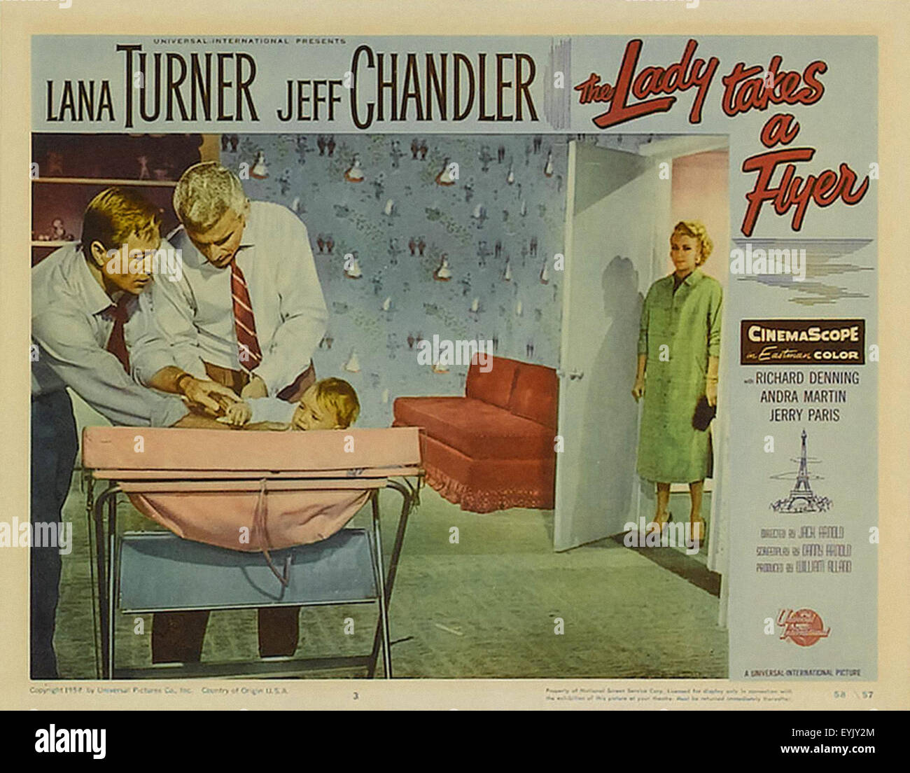 The Lady Takes a Flyer - Lana Turner - Movie Poster Stock Photo - Alamy