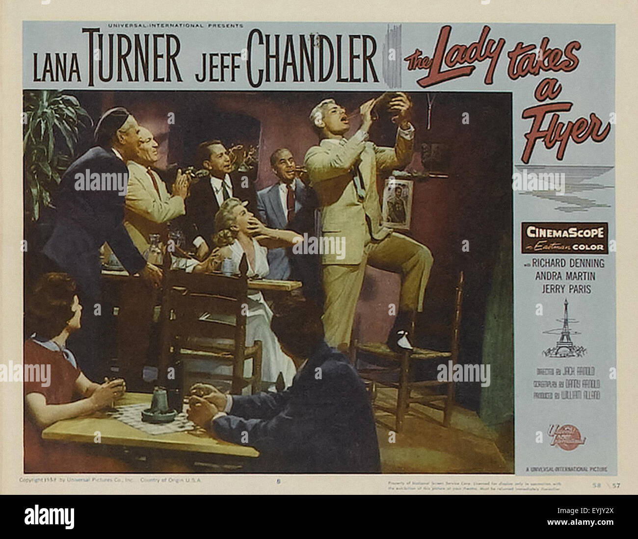 The Lady Takes a Flyer - Lana Turner - Movie Poster Stock Photo - Alamy