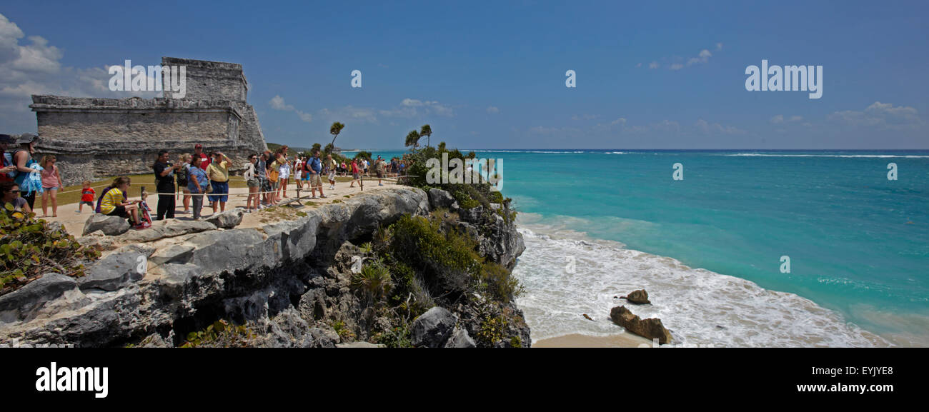 America, Mexico, Quintana Roo state, Tulum, unique arqueological ...