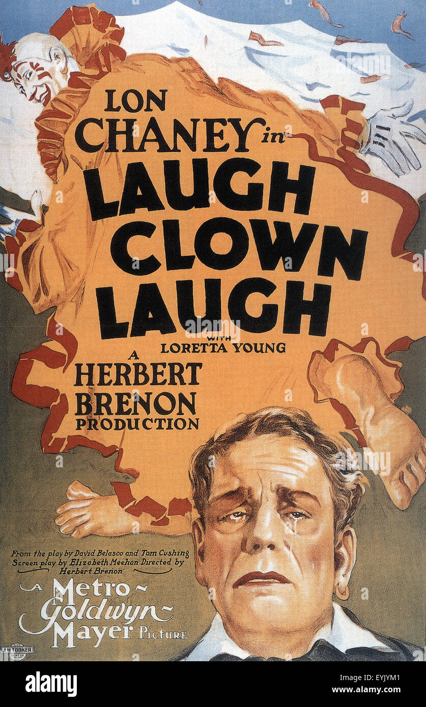 Laugh, Clown, Laugh - Movie Poster Stock Photo - Alamy