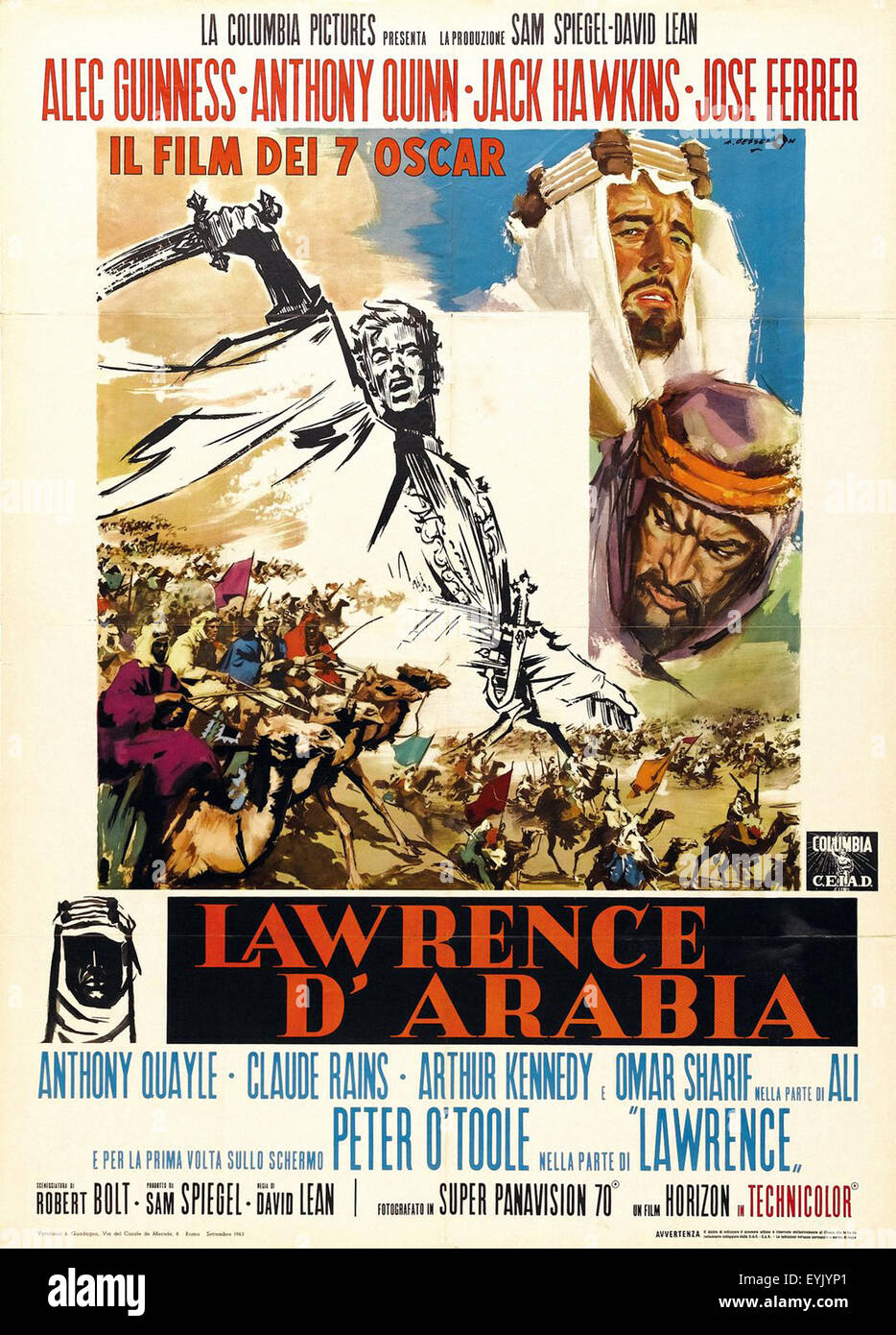 Lawrence of Arabia - Movie Poster Stock Photo - Alamy