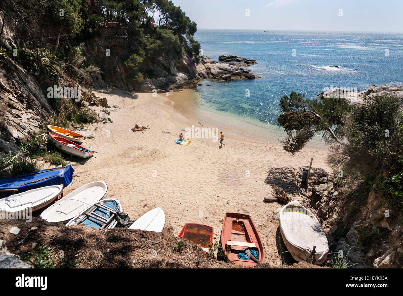 Sa Cova beach, Platja d'Aro Stock Photo - Alamy