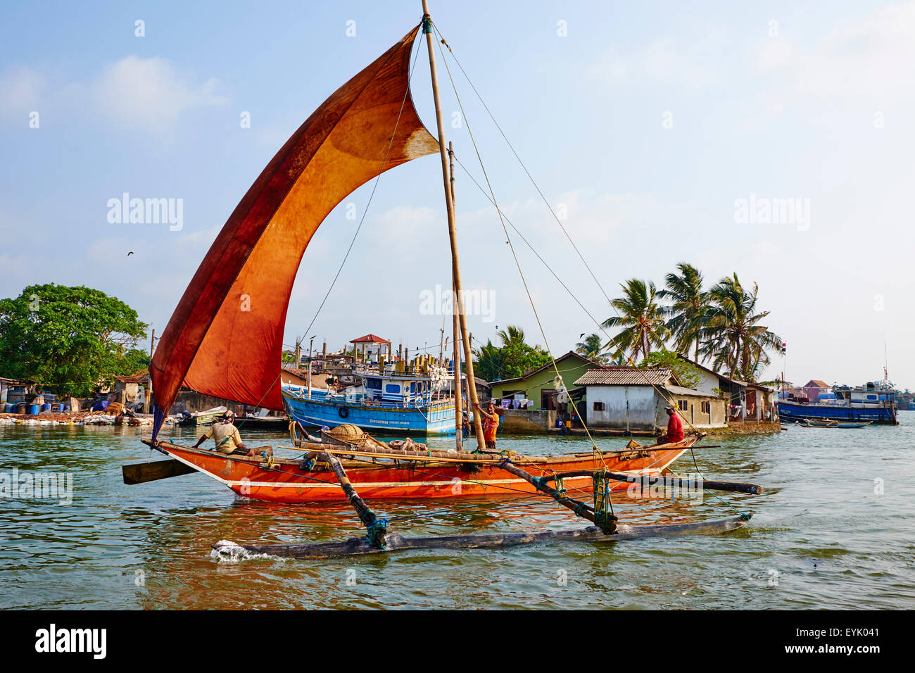 Sri Lanka, Western Province, Negombo, catamaran, Traditional Fishing ...