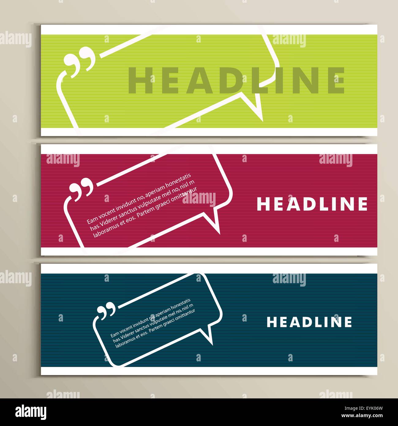 Set banners with speech bubbles on a simple banner Stock Vector Image ...