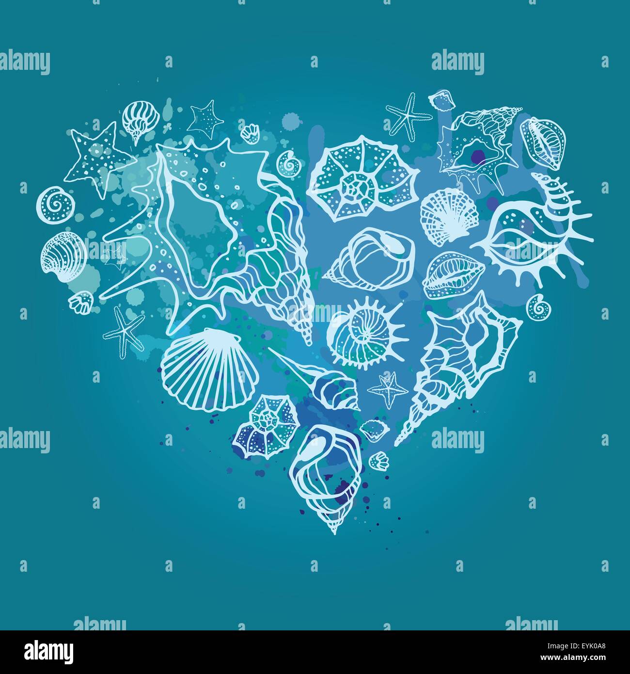 Heart of the shells Stock Vector Image & Art - Alamy