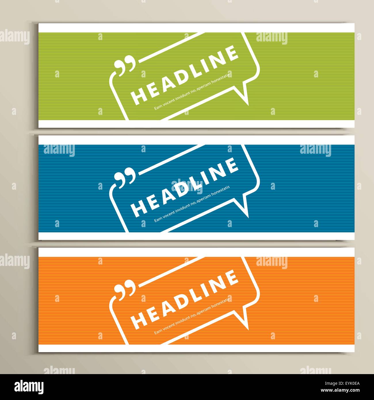 Set banners with speech bubbles on a simple banner Stock Vector Image ...