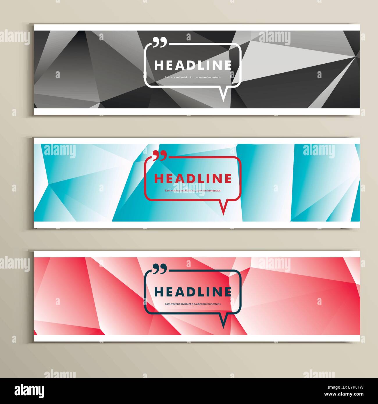 Set of banner for design in abstract style Stock Vector Image & Art - Alamy