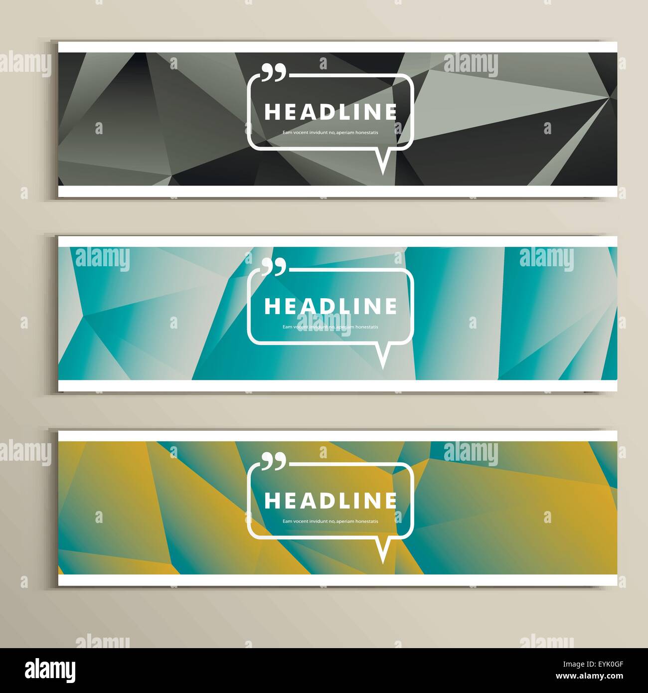 Set of banner for design in abstract style Stock Vector Image & Art - Alamy