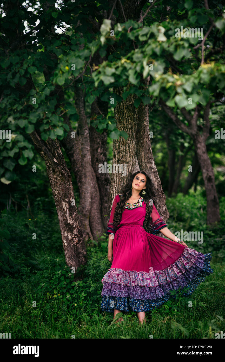 Portrait of a beautiful girl gypsy Stock Photo - Alamy