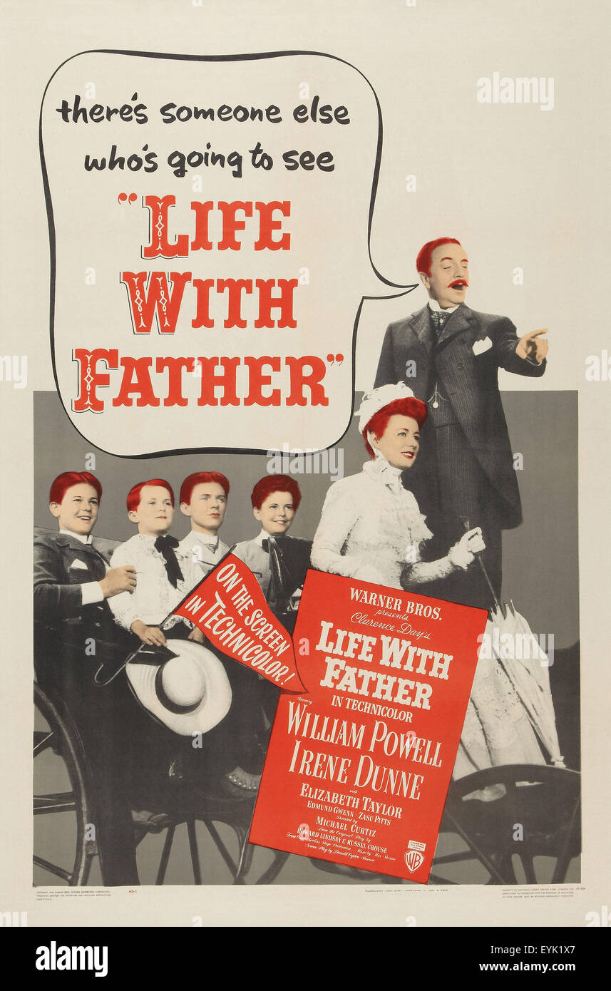 Life With Father - 1947 - Movie Poster Stock Photo - Alamy