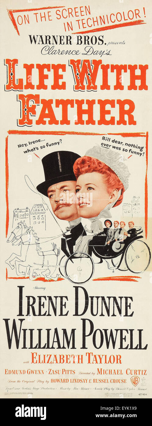 Life With Father - 1947 - Movie Poster Stock Photo - Alamy