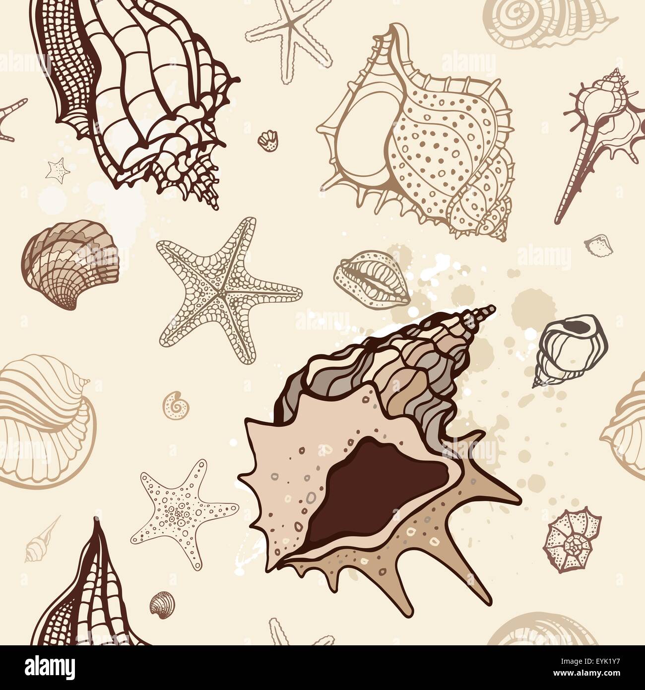 Sea background. Hand drawn vector illustration Stock Vector Image & Art ...