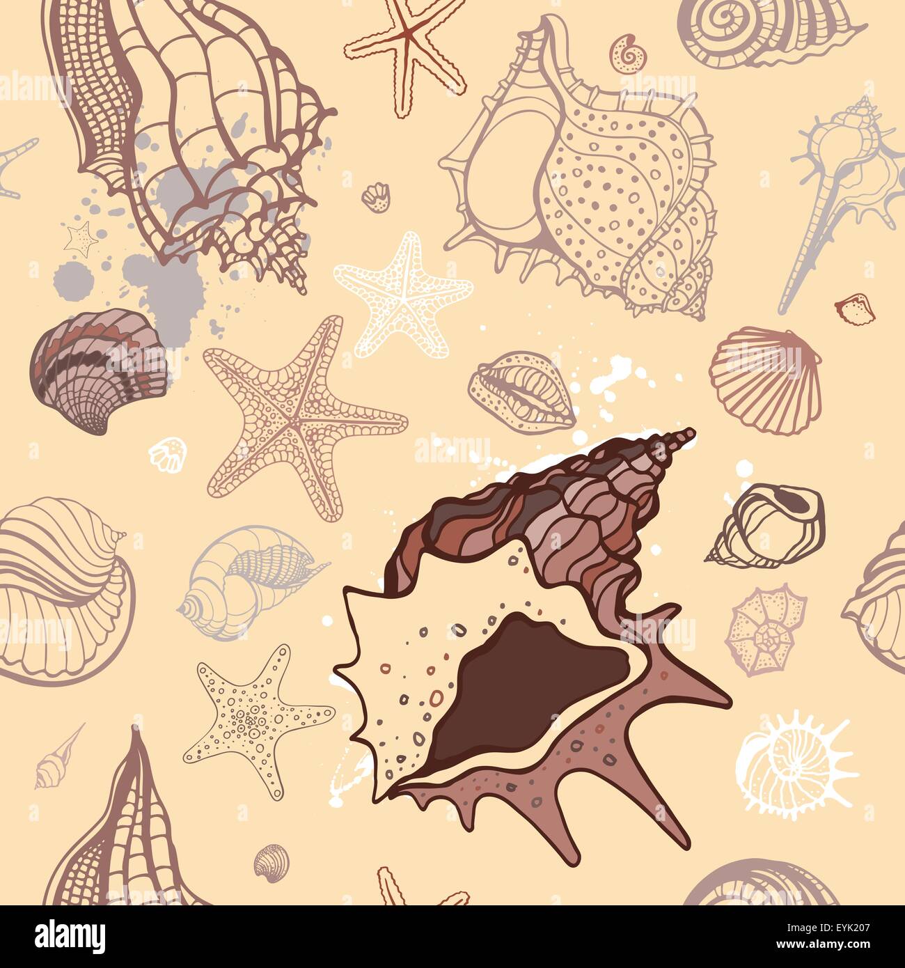 Sea background. Hand drawn vector illustration Stock Vector Image & Art ...