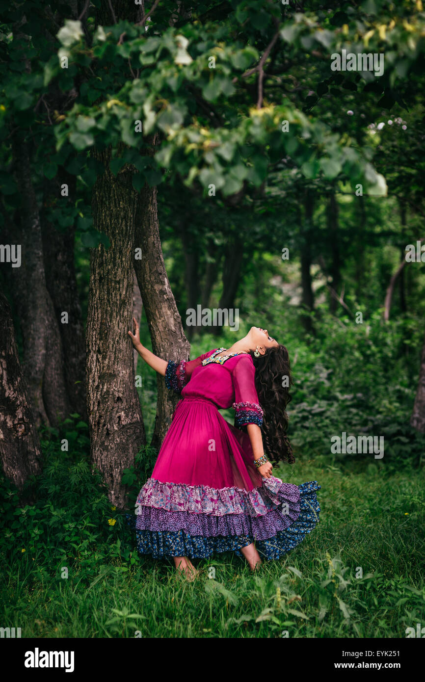 Portrait of a beautiful girl gypsy Stock Photo - Alamy