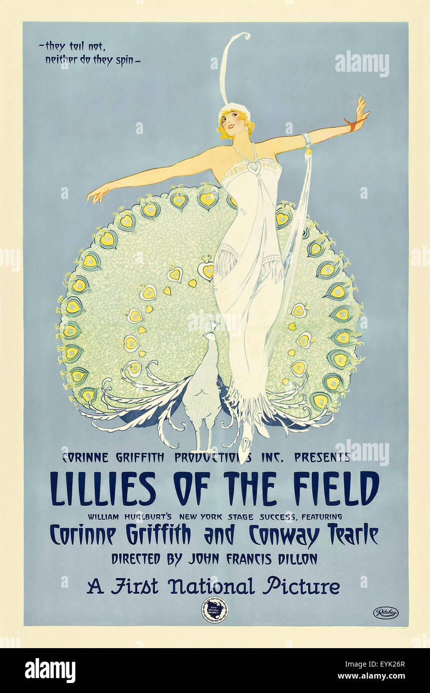 Lilies of the field 1924 movie poster hi-res stock photography and ...
