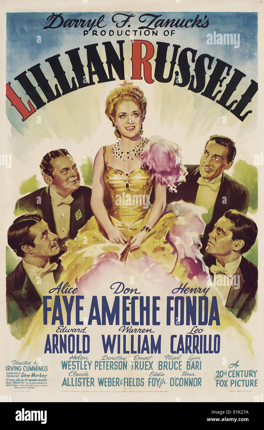 Lillian Russell 1940 - Movie Poster Stock Photo - Alamy