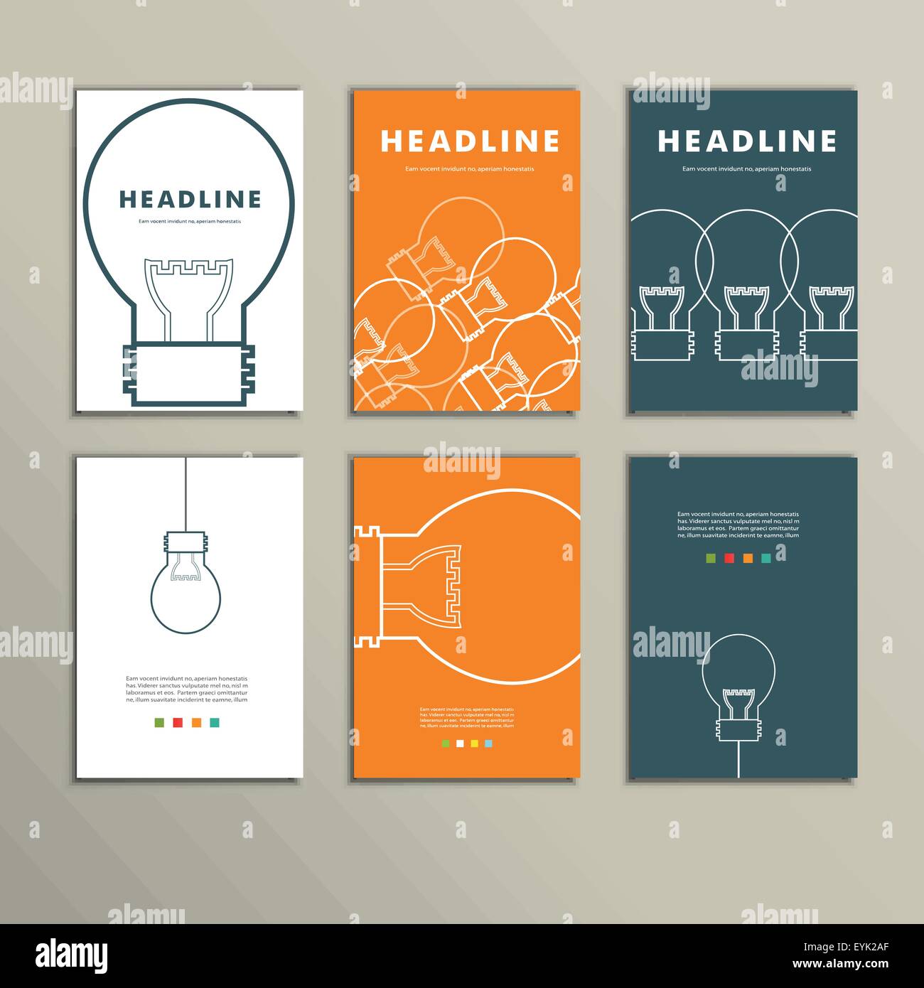 Six vector line patterns brochures with lights Stock Vector Image & Art ...