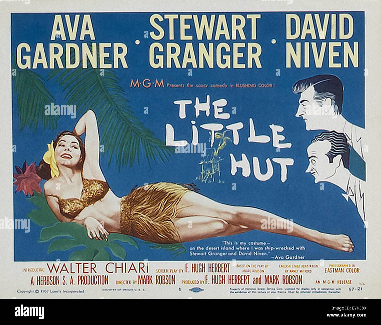 The Little Hut - Movie Poster Stock Photo - Alamy