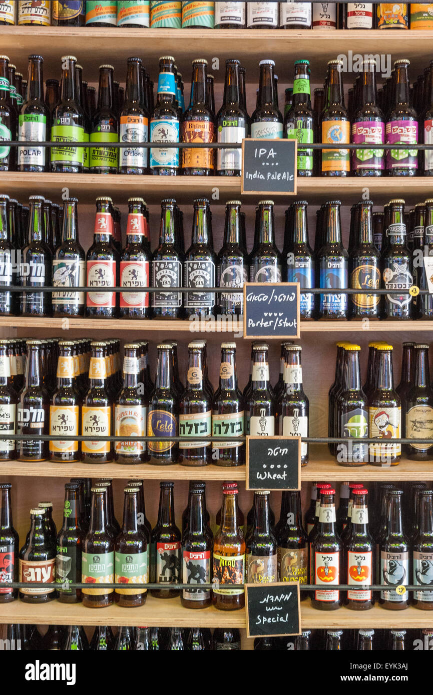 Israel, Tel Aviv, boutique beers Stock Photo - Alamy