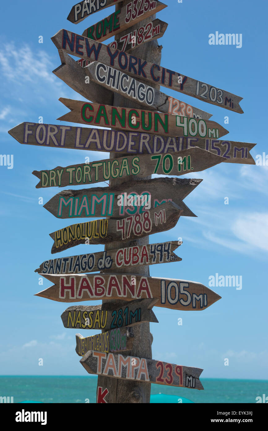 Directions Sign Key West Florida High Resolution Stock Photography and ...