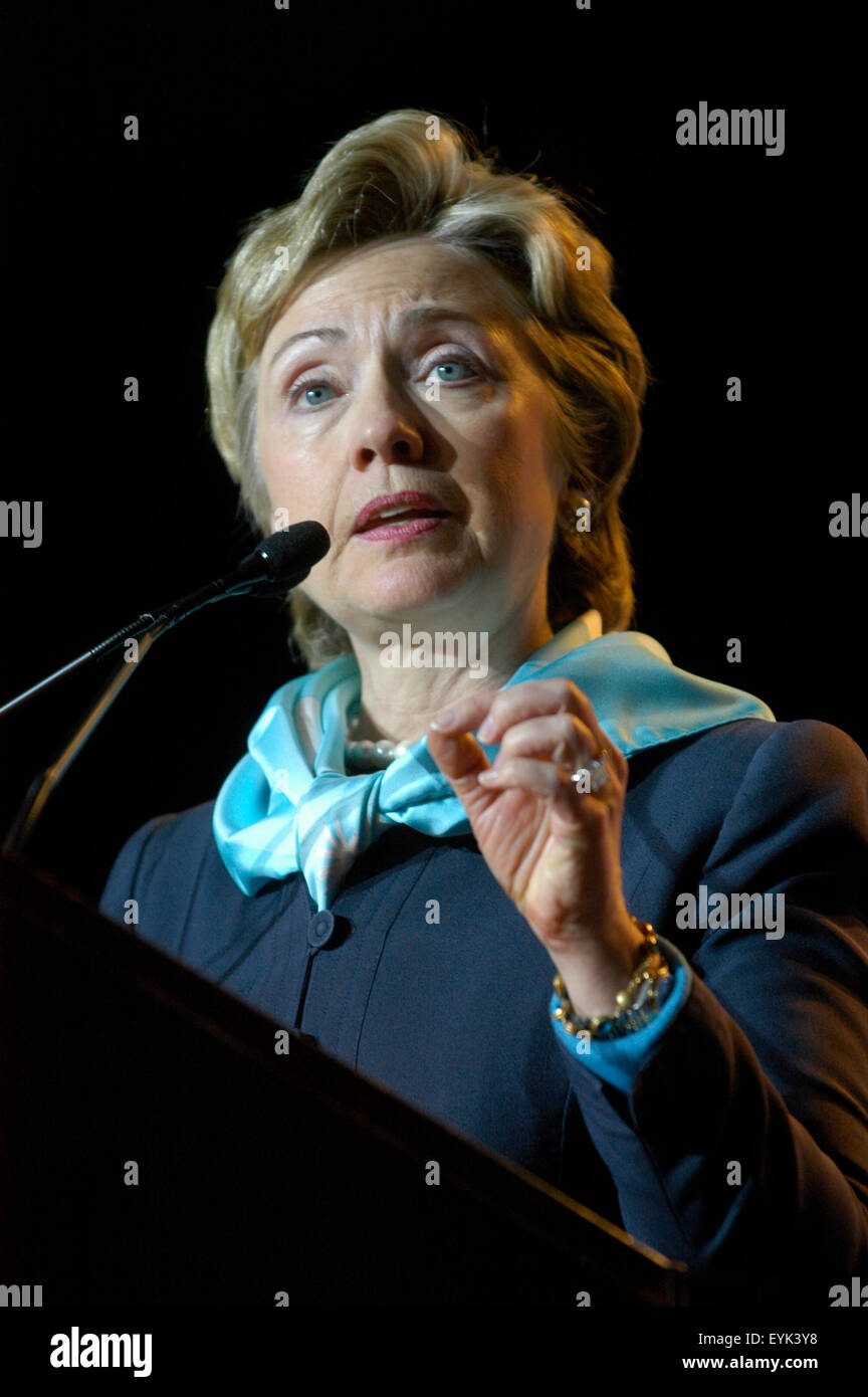 Sen. Hillary Clinton, D-NY, speaks at the National Air Traffic ...
