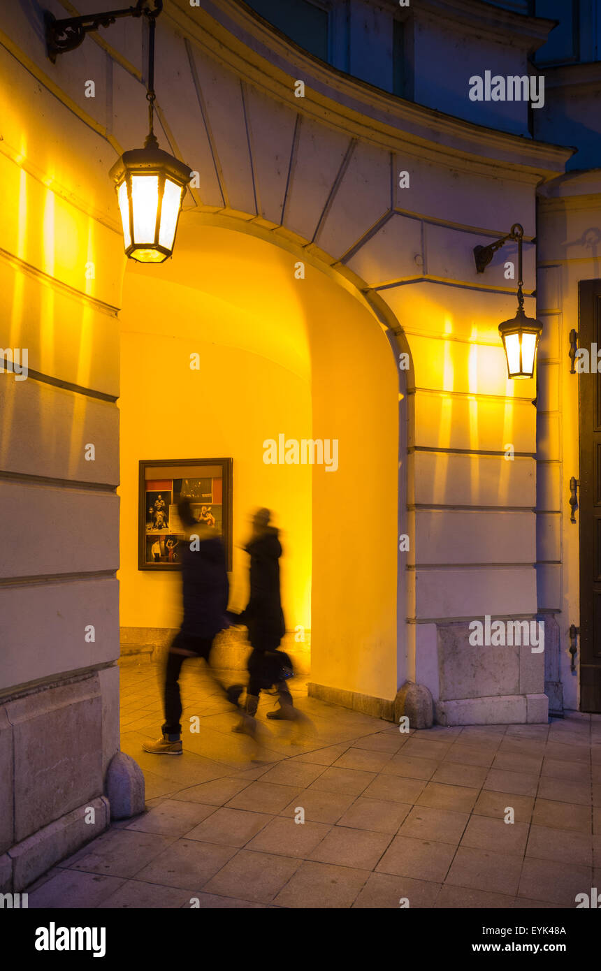 people walking through a gate in Prague Stock Photo - Alamy