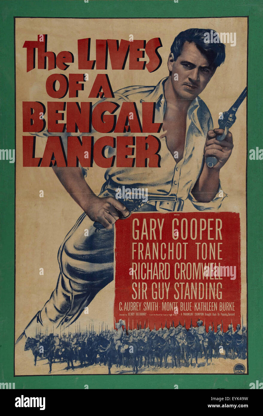The Lives of a Bengal Lancer - Movie Poster Stock Photo - Alamy