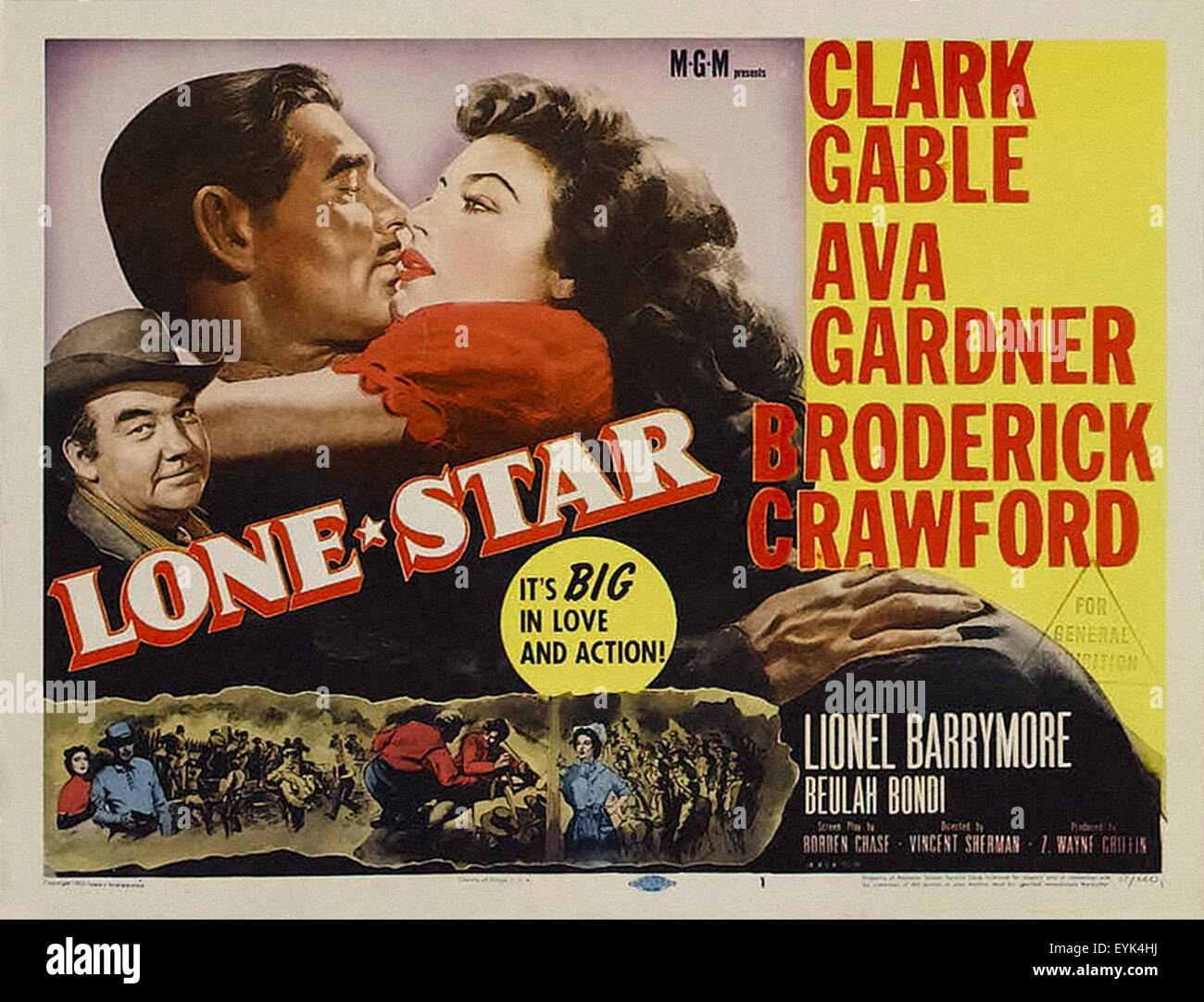 Lone Star - 1952 - Movie Poster Stock Photo - Alamy