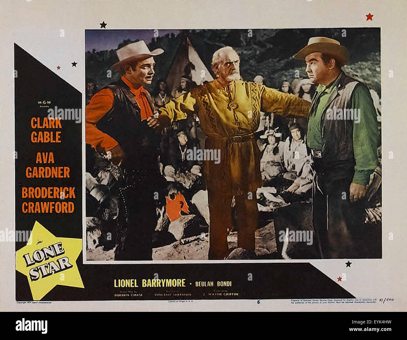 Lone Star - 1952 - Movie Poster Stock Photo - Alamy
