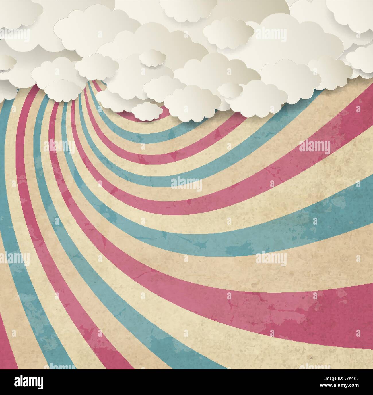 Vintage Background With Clouds Stock Vector Image & Art - Alamy