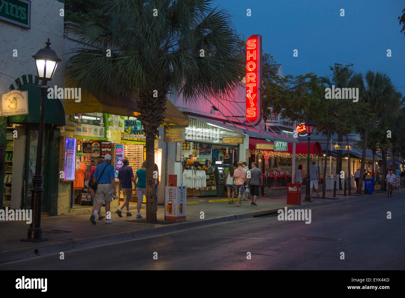 DUVAL STREET HISTORIC DISTRICT KEY WEST FLORIDA USA Stock Photo - Alamy