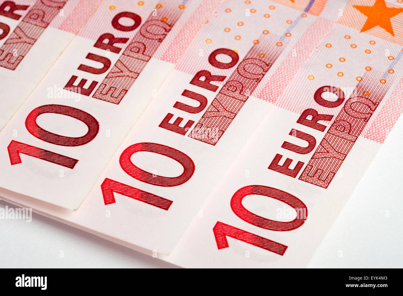 Three euro banknotes. Macro photo. Money concepts Stock Photo - Alamy