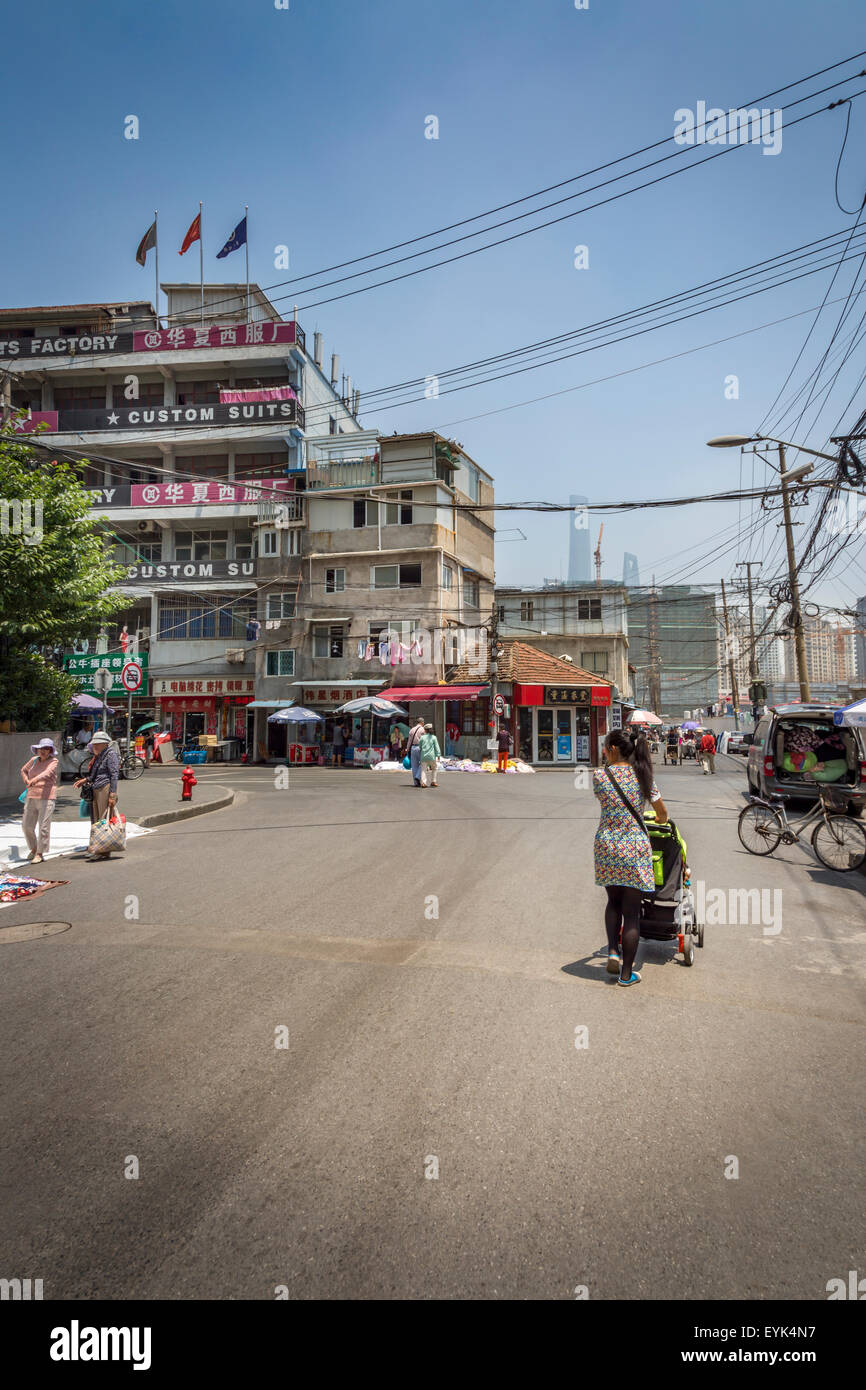 Intersection in South Bund district where several tailors and cloth ...