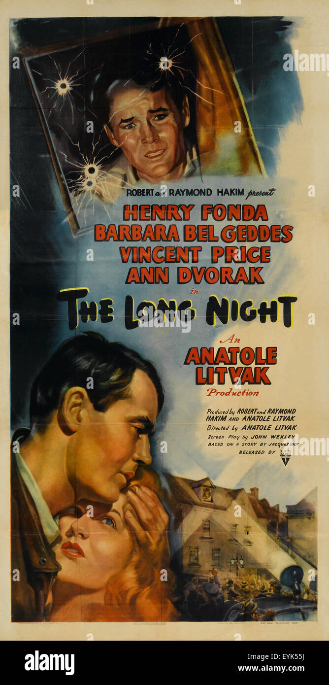 The Long Night - Movie Poster Stock Photo - Alamy
