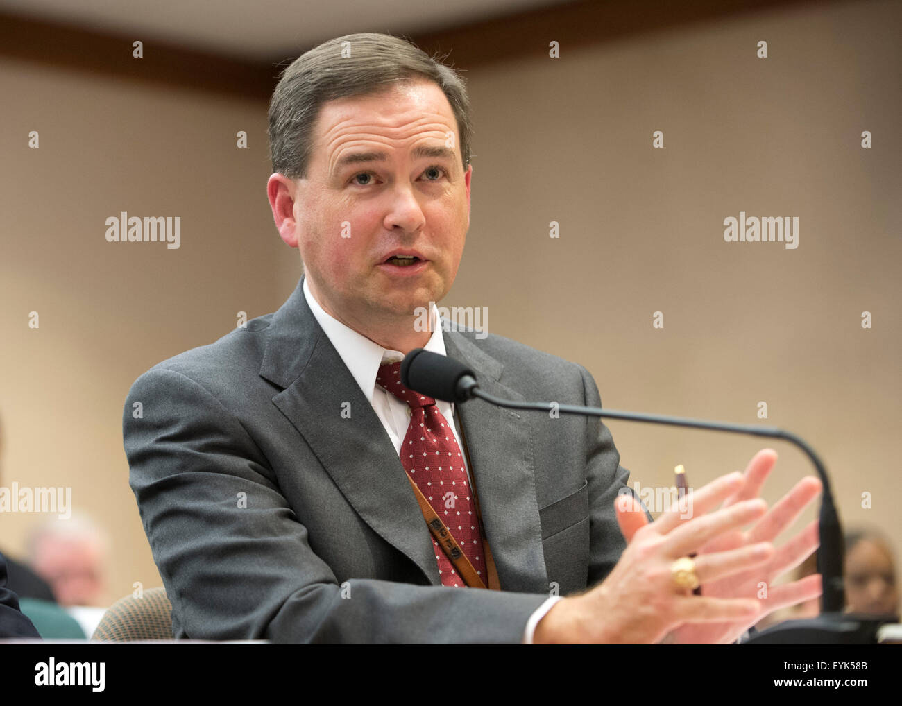 Austin, Texas USA July 30, 2015:Brandon Wood of the Texas Commission on ...
