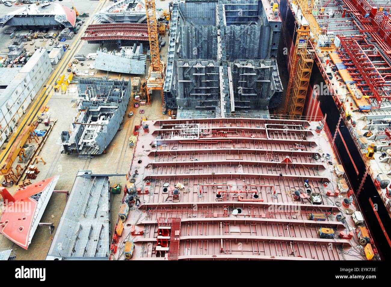 Shipping port, elevated view, GoSeong-gun, South Korea Stock Photo - Alamy