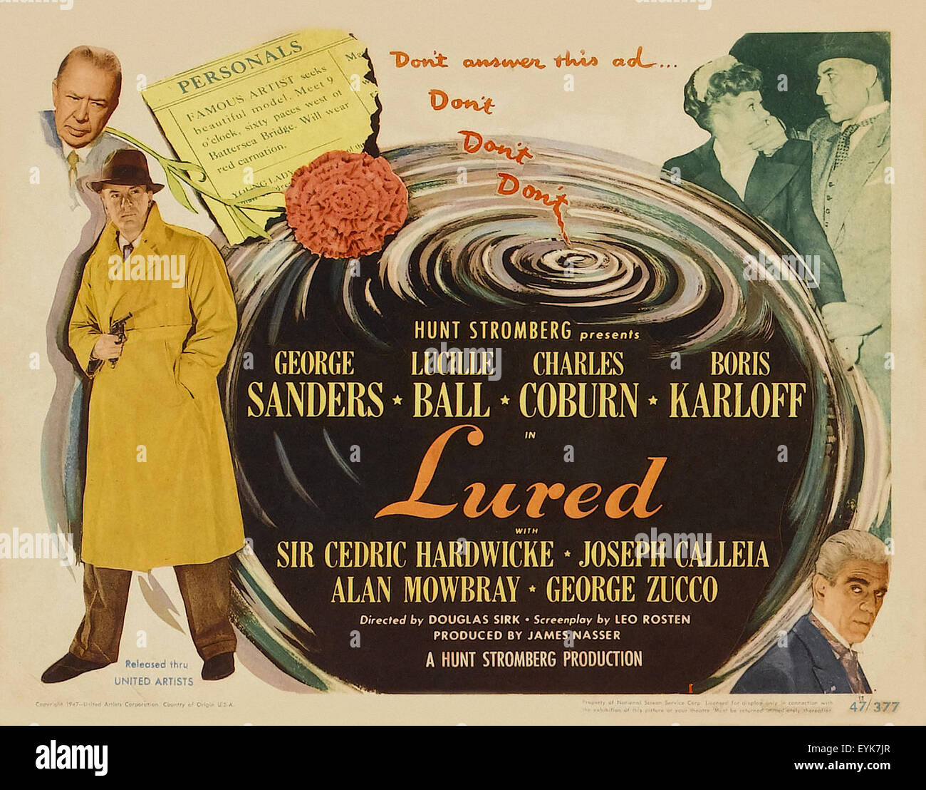 Lured movie poster hi-res stock photography and images - Alamy