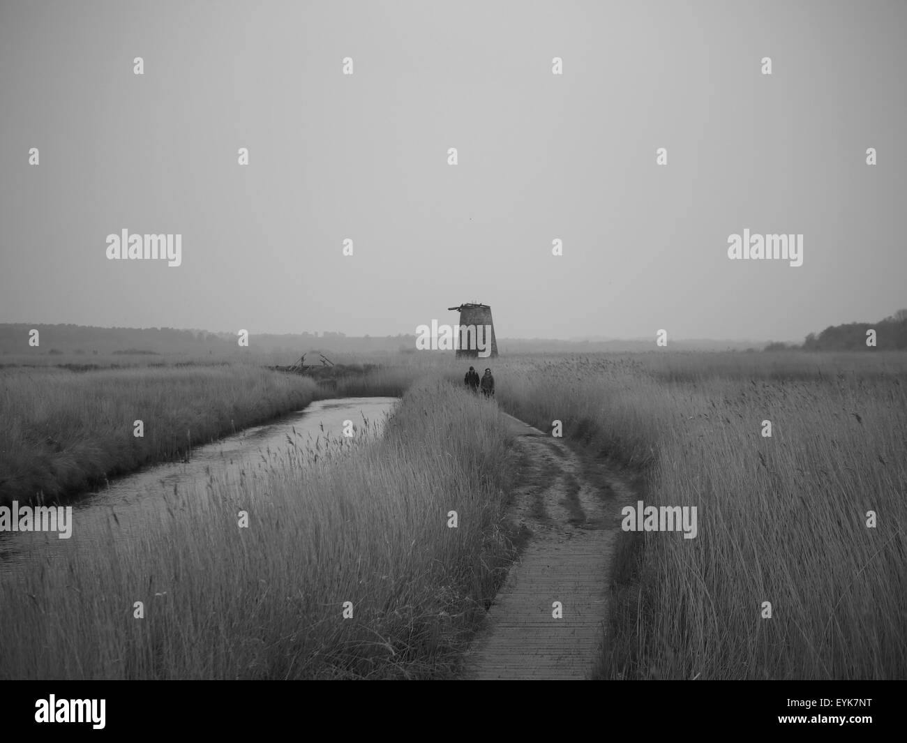 Black white walking windmill hi-res stock photography and images - Alamy