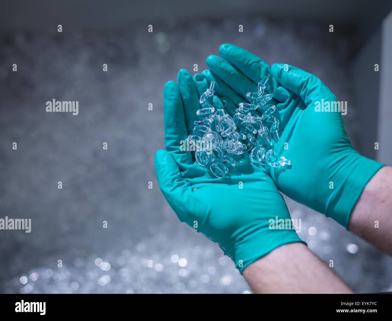 Overhead view science worker hi-res stock photography and images - Alamy