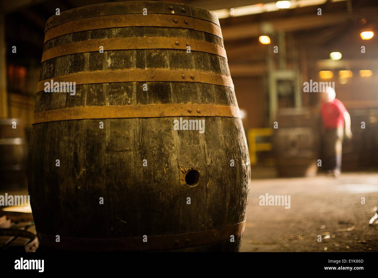 Whisky cask in cooperage Stock Photo - Alamy