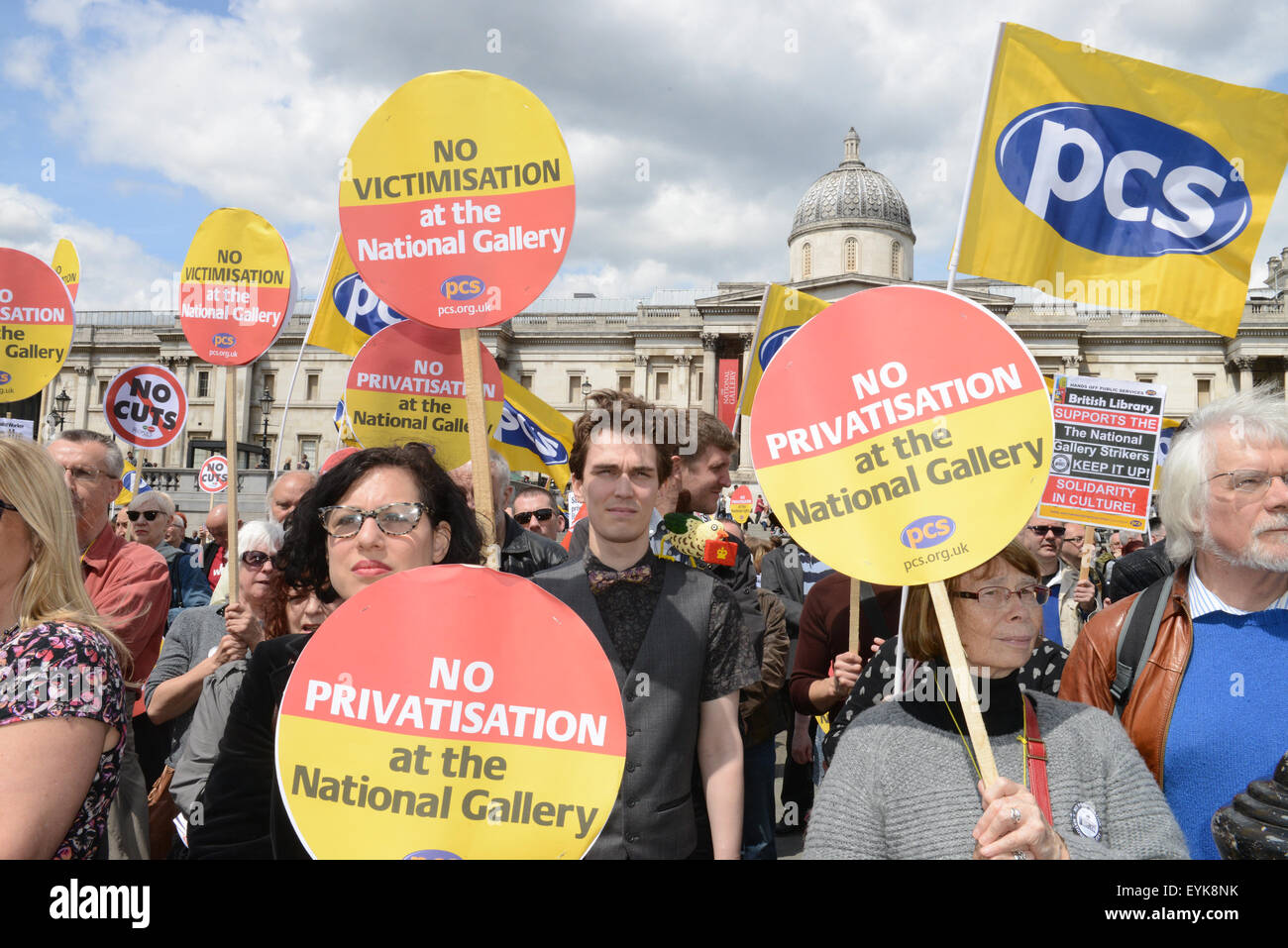 The Public and Commercial Services (PCS) Union rally in Trafalgar ...