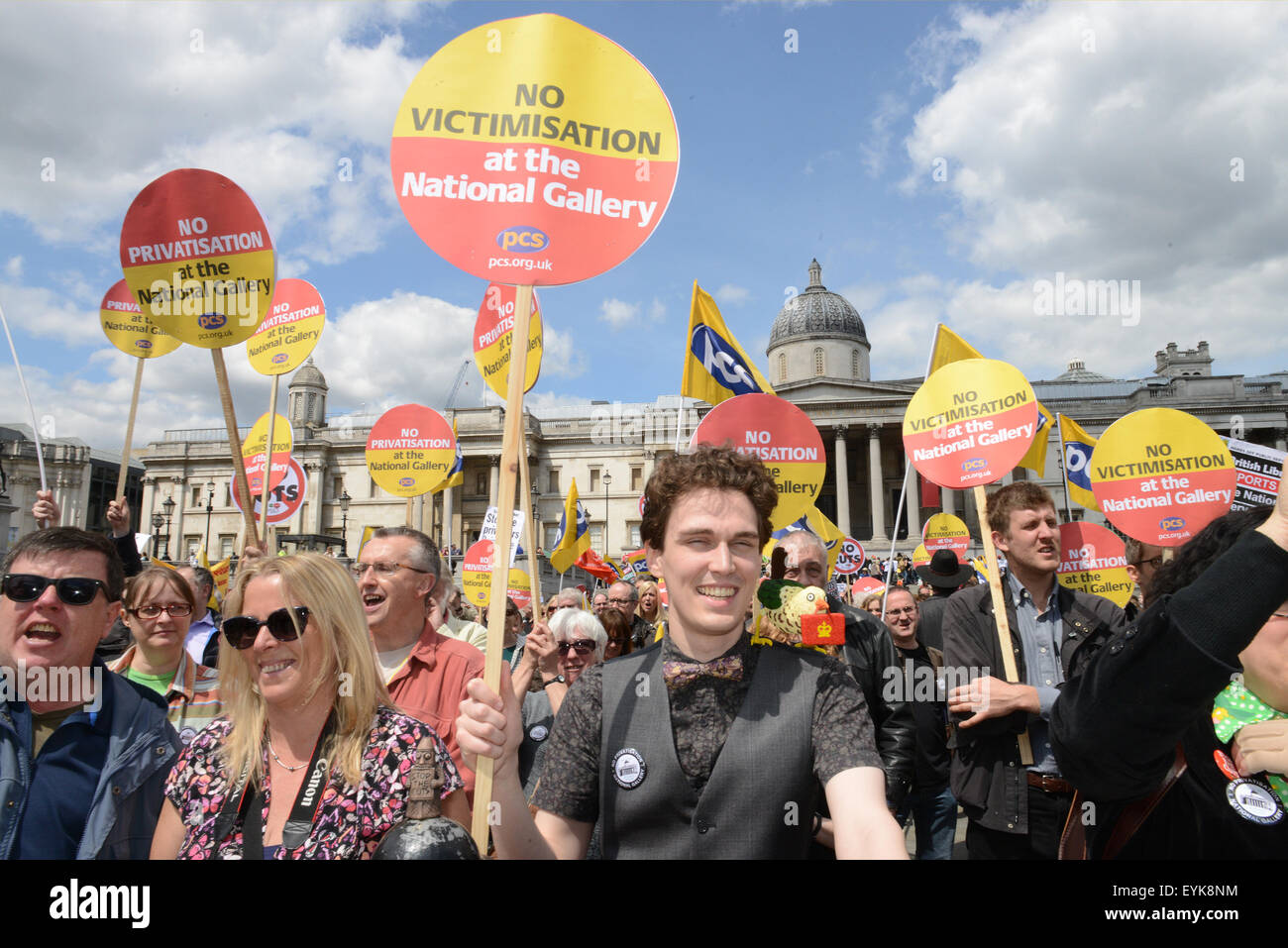 The Public and Commercial Services (PCS) Union rally in Trafalgar ...