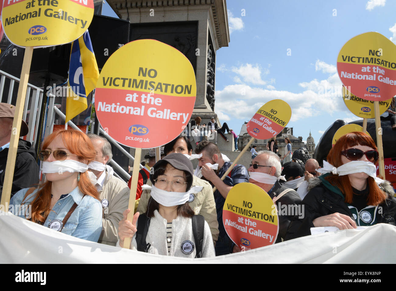 The Public and Commercial Services (PCS) Union rally in Trafalgar ...