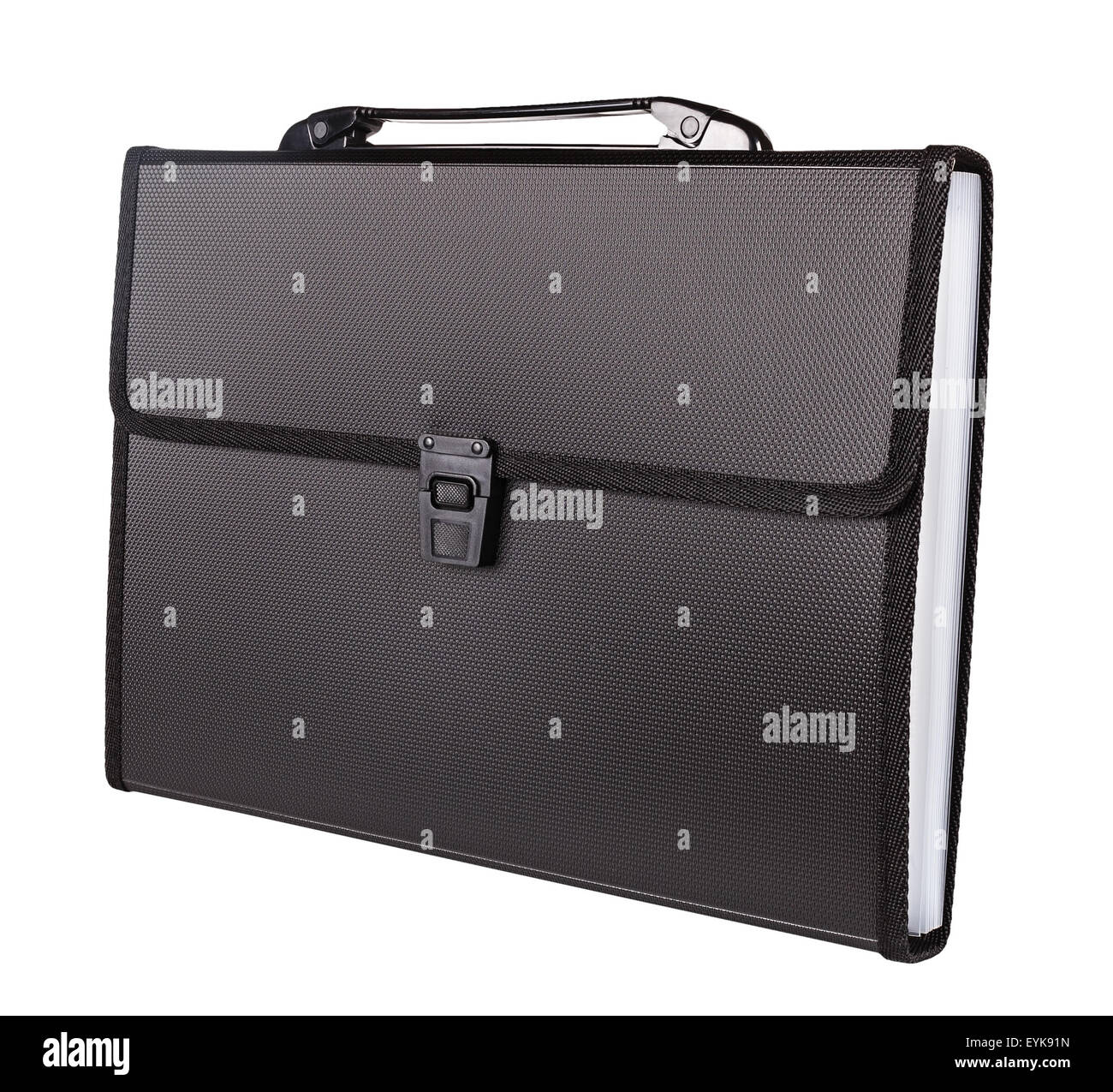 the black briefcase isolated on white background Stock Photo - Alamy