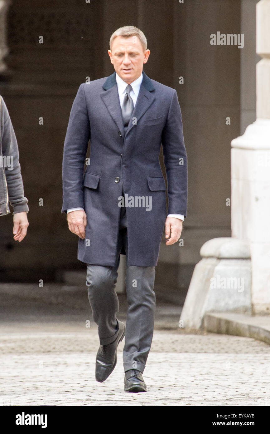 Daniel Craig on the set of 'Spectre,' the upcoming James Bond film ...