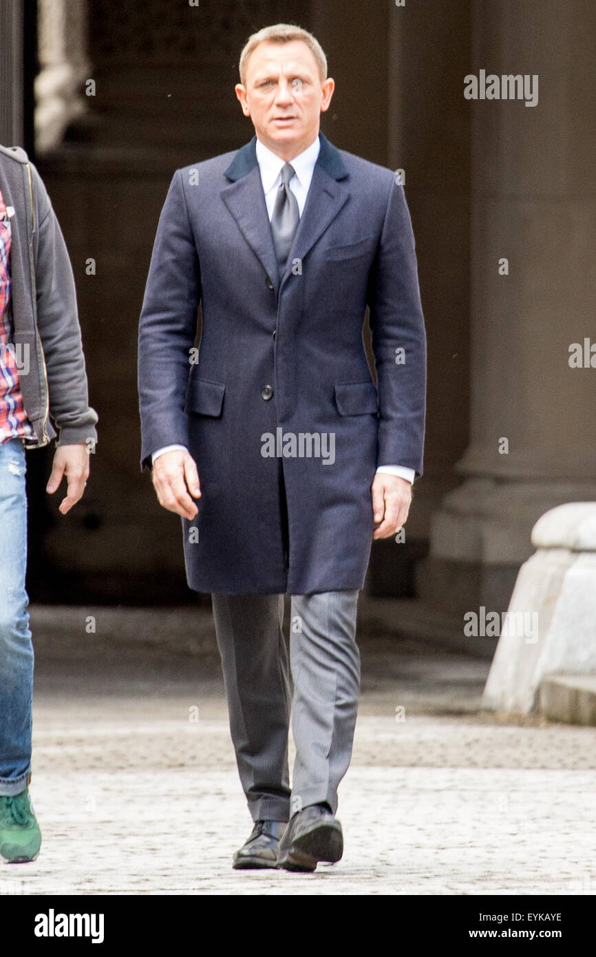 Daniel Craig on the set of 'Spectre,' the upcoming James Bond film ...