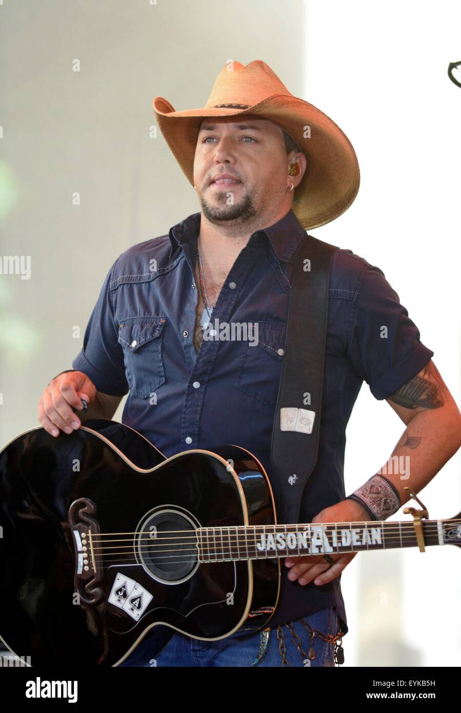 New York, NY, USA. 31st July, 2015. Jason Aldean on stage for NBC Today ...